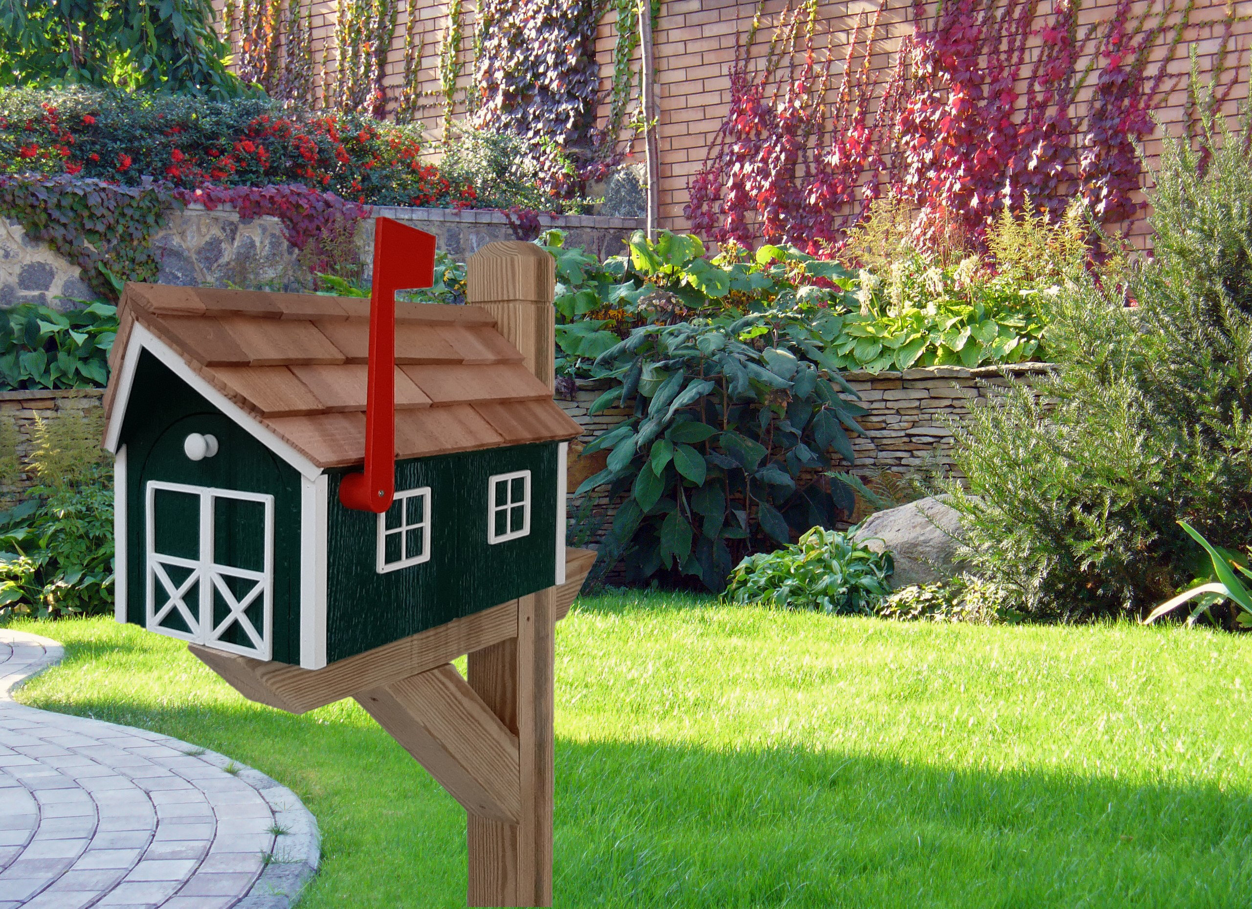 Amish Mailbox, Handmade, Barn Style Mailbox | Wayfair