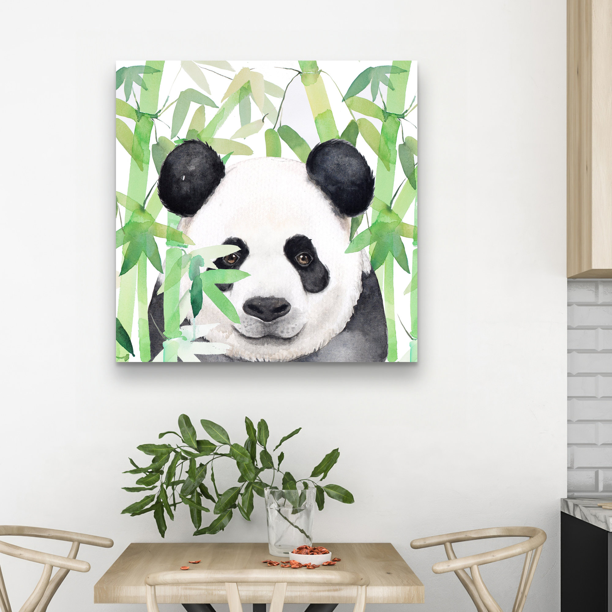 Begin Edition International Inc. Hidden panda in bamboo - 32"x32" art ...