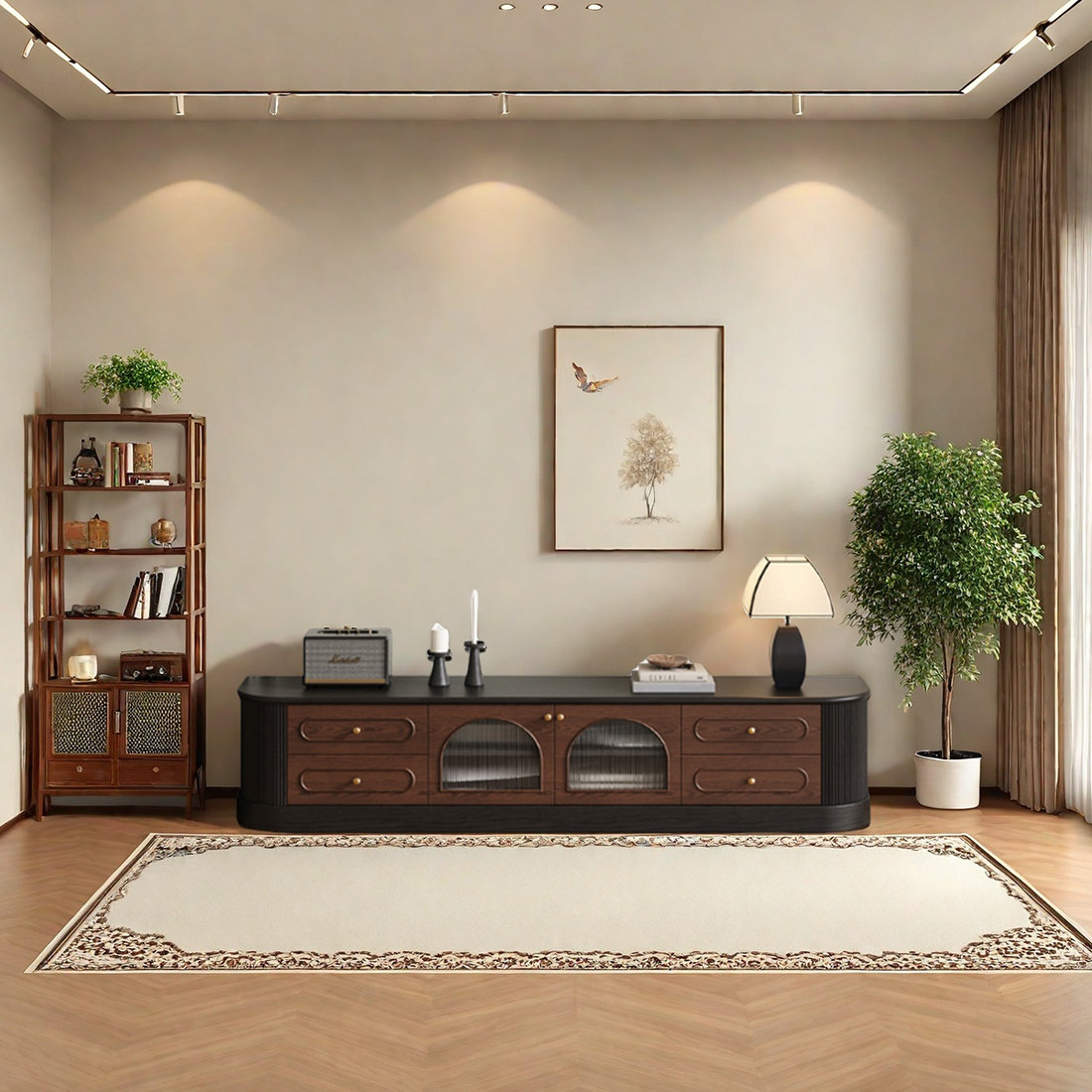 Hokku Designs Solid Red Oak Wood TV Stand with Smooth Edges - Wayfair ...