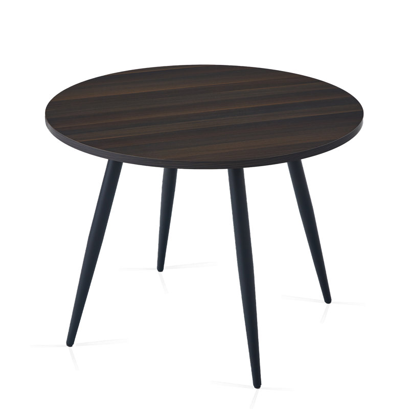George Oliver Cerca 100CM Round Dining Table Dark Walnut | Wayfair.co.uk