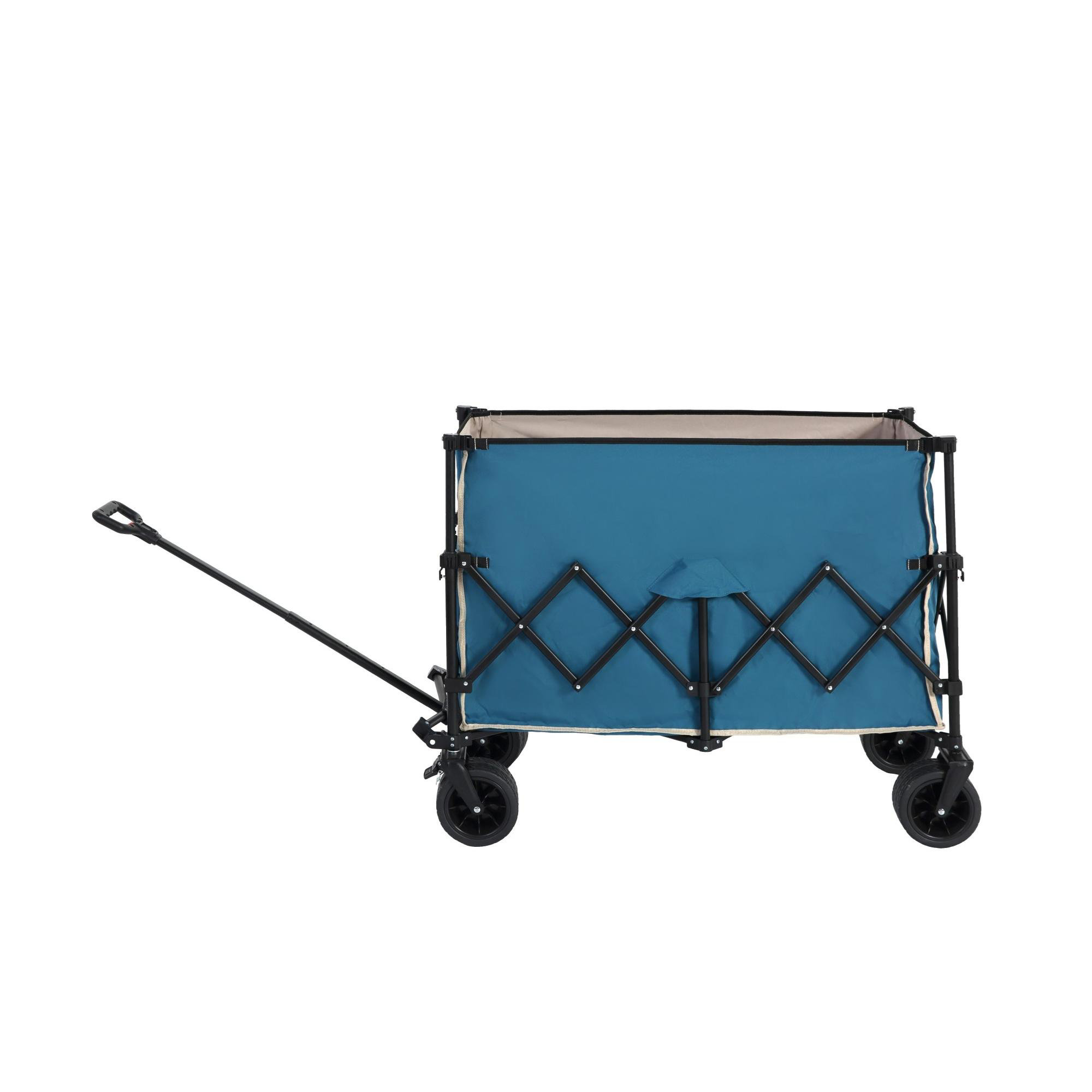INLE Collapsible Wagon 220lbs with Big Wheels Foldable Wagon Carts ...