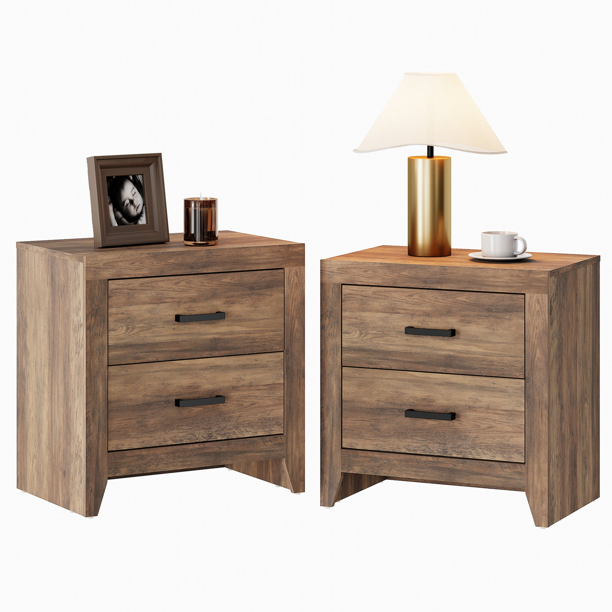 Millwood Pines 22" W Rustic Brown End Tables | Wayfair