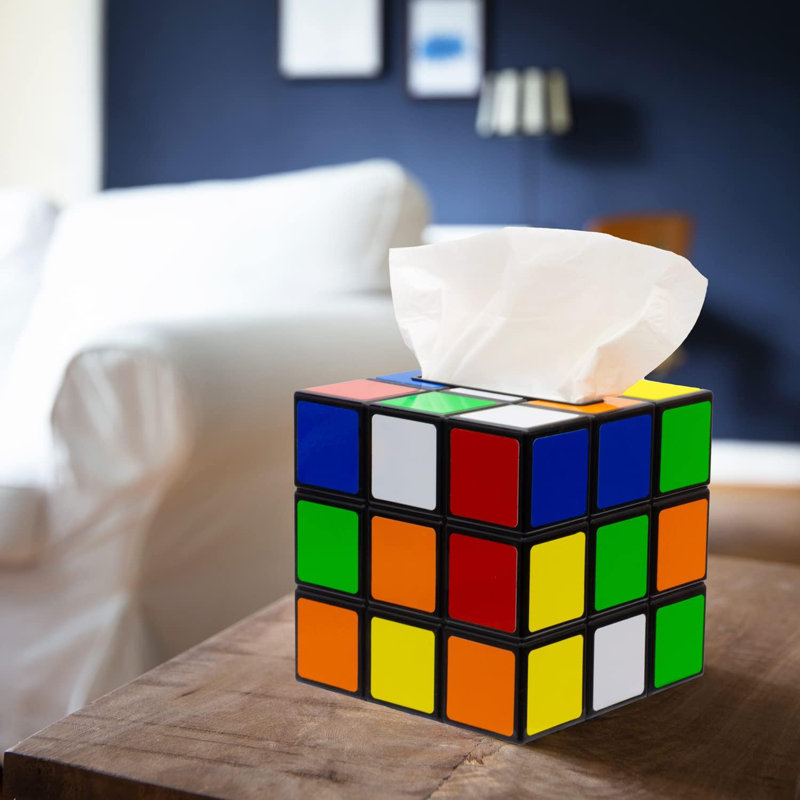 Hokku Designs Plastic Magic Cube Tissue Box Cover, Holder For Square ...
