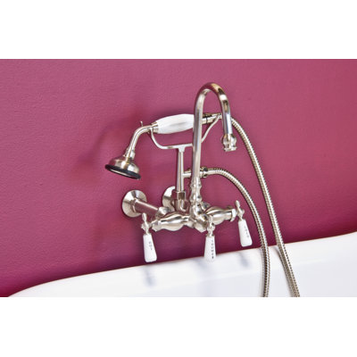 Strom Living P1037 Gooseneck Faucet with Porcelain Lever Handles and ...