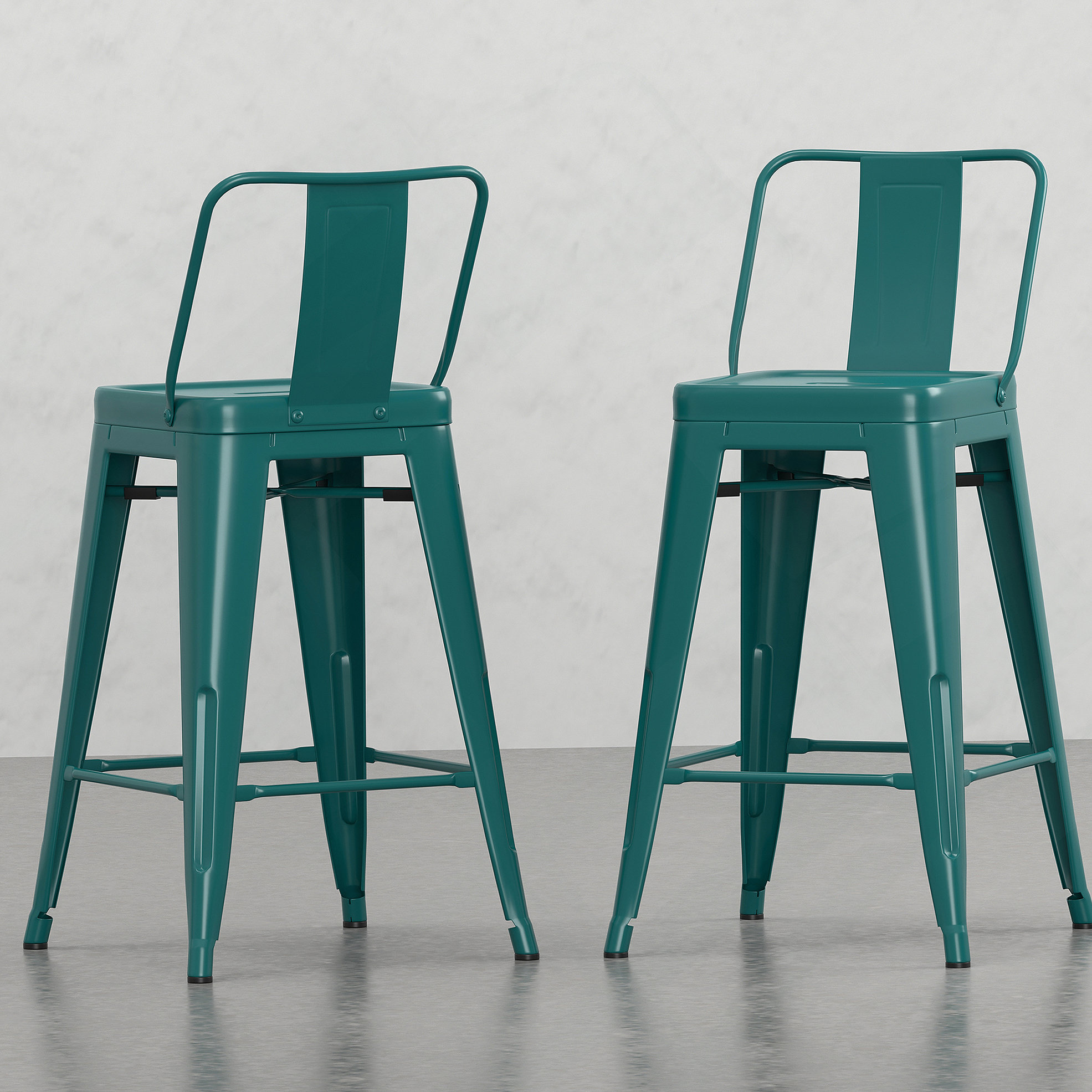 Williston Forge 24 inch Metal Counter Height Stool (Set of 2) | Wayfair