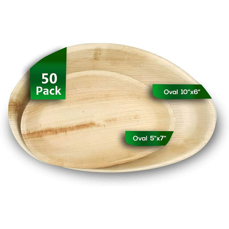 Dtocs Disposable Oval Plates for 50 Guests | Wayfair