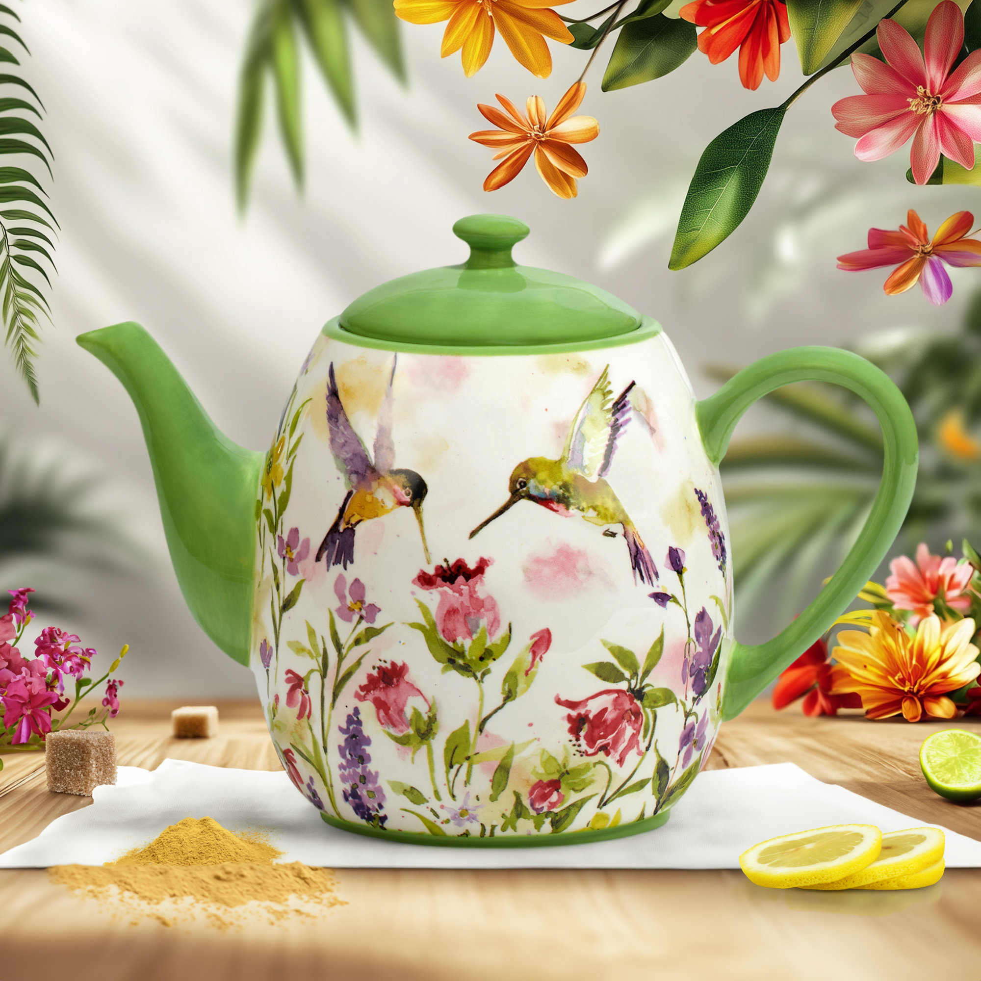 Certified International Hummingbirds Teapot 40 oz. & Reviews | Wayfair