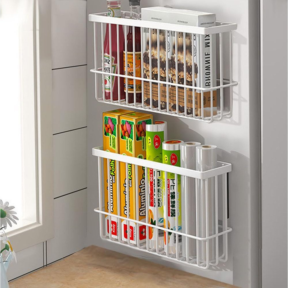 Latitude Run® 2-Piece Kitchen Cabinet Door Storage Box – White – Self ...