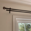 Fleur De Lis Living Solon Steel Rod And Resin Finial Adjustable Double ...