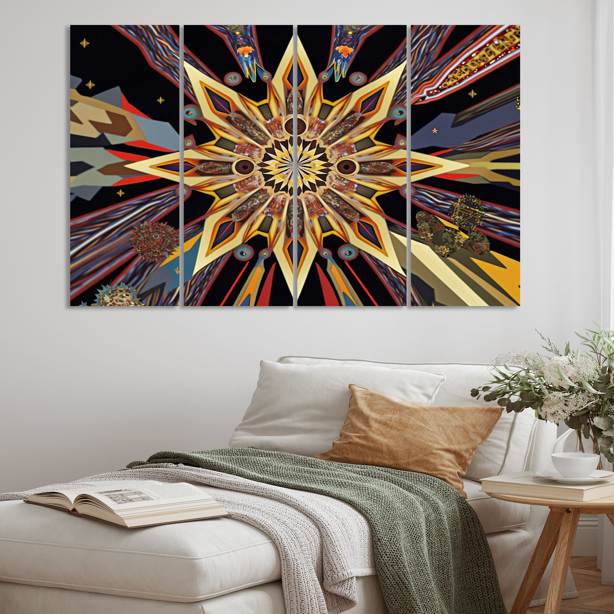 Wrought Studio " Geometry Of Spirit Spiritual Abstract IV " 4 - Pieces ...