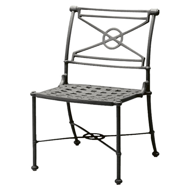 Woodard Delphi Metal Outdoor Dining Side Chair with Cushion | Wayfair