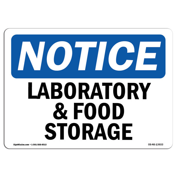 SignMission Laboratory and Food Storage Sign | Wayfair