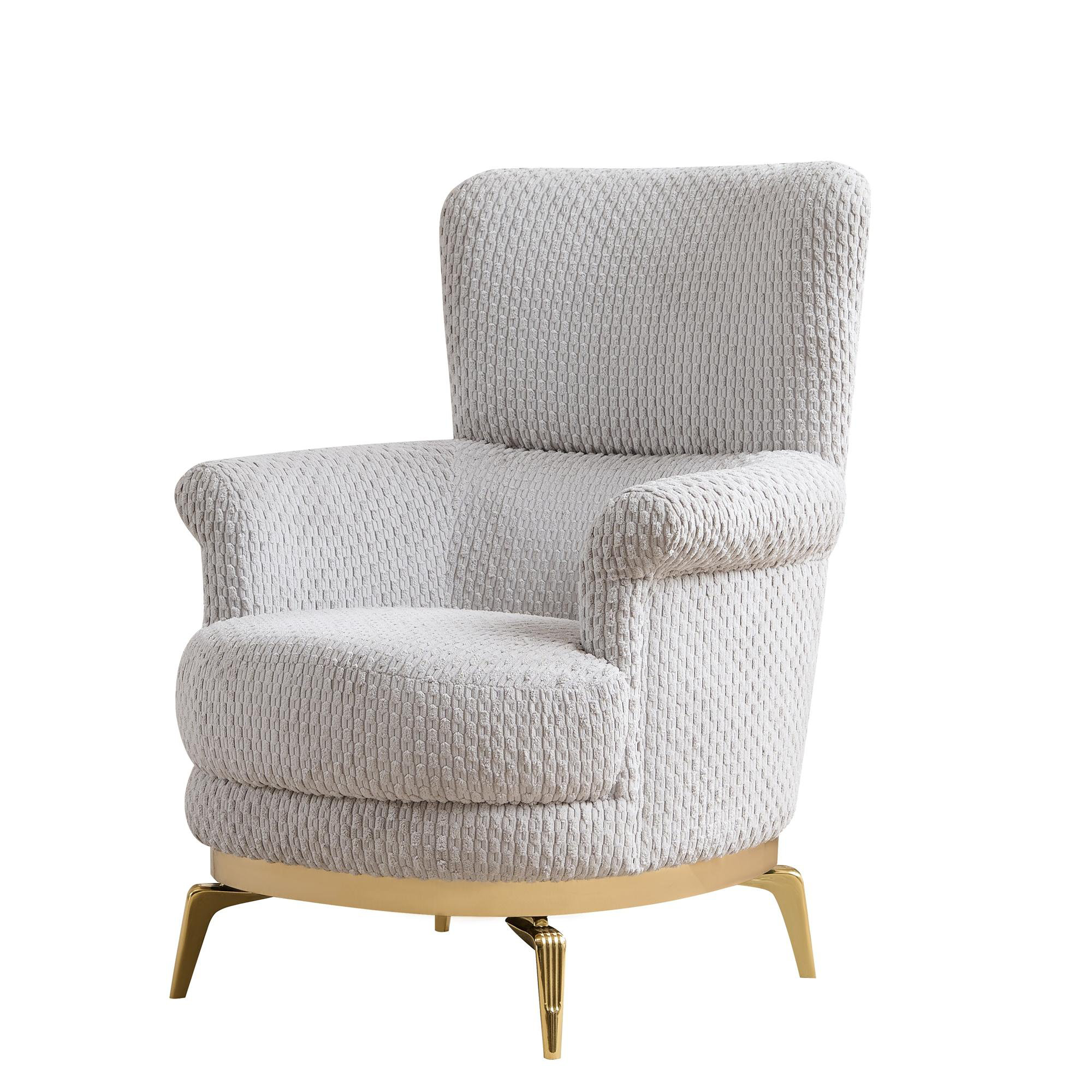 Corrigan Studio® Modern style Chair made with wood and Gold accents ...