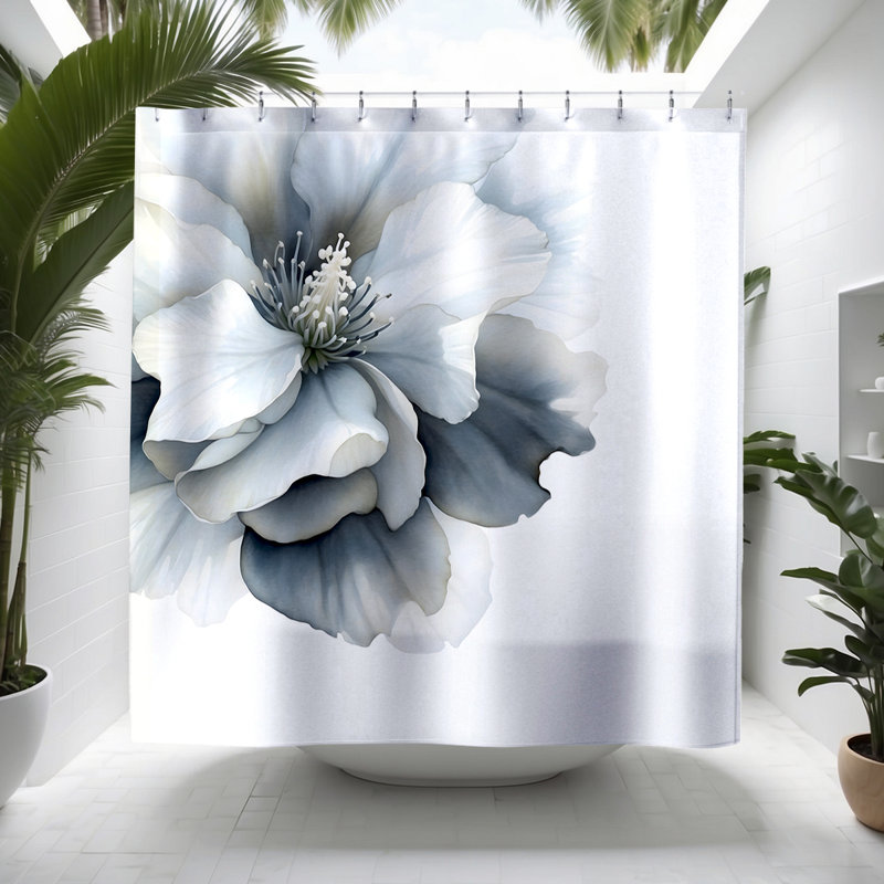 ULLI HOME Noble Large Floral Shower Curtain | Wayfair