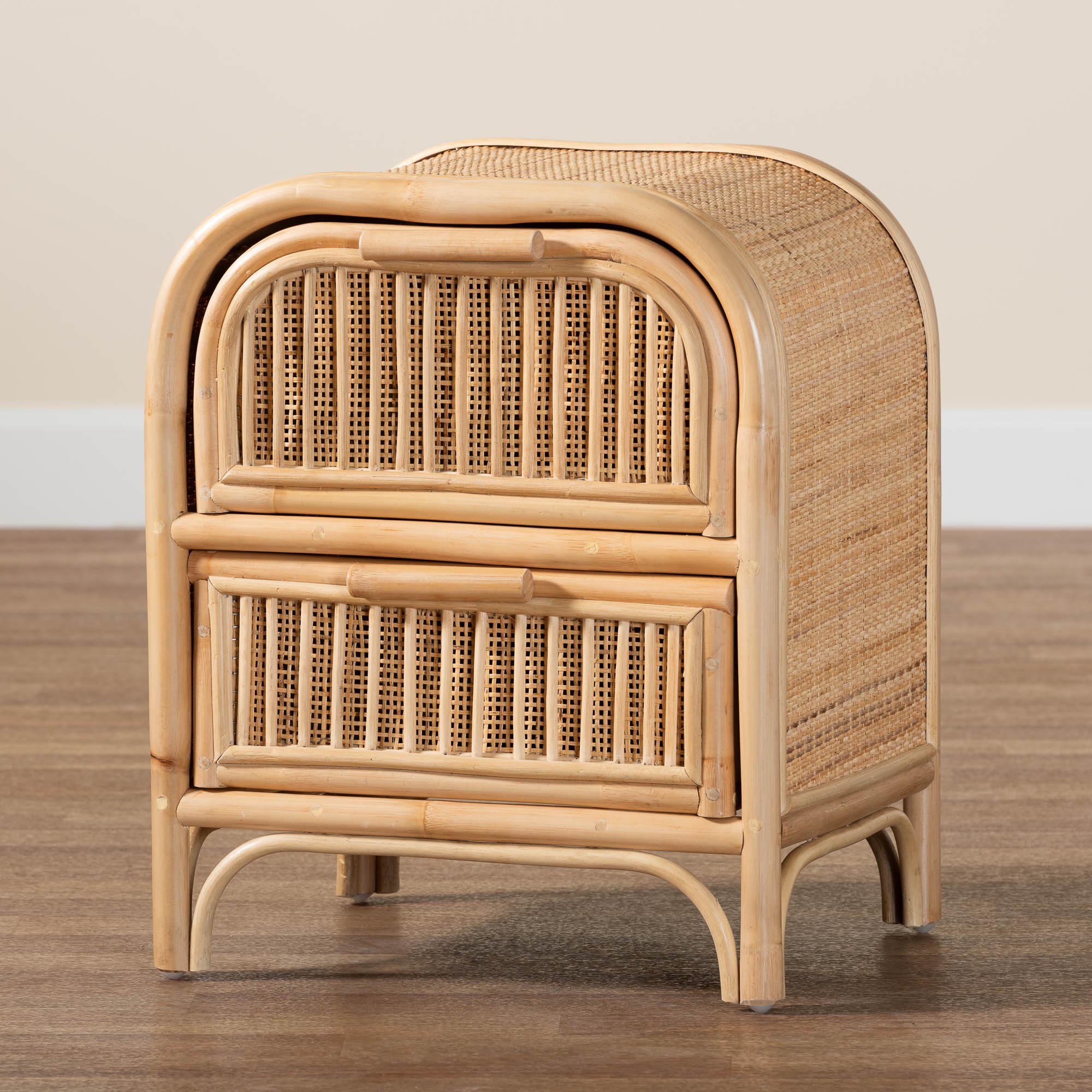 Bay Isle Home™ Benecio Wicker / Rattan Nightstand | Wayfair