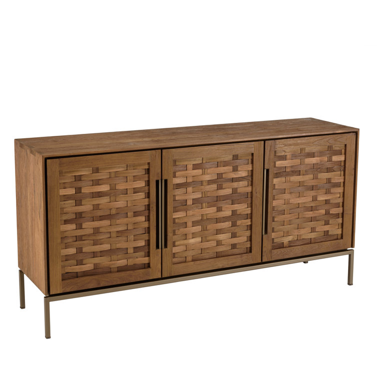 Ebern Designs Ksenia 151 Cm Wide Teak Solid Wood Sideboard | Wayfair.co.uk
