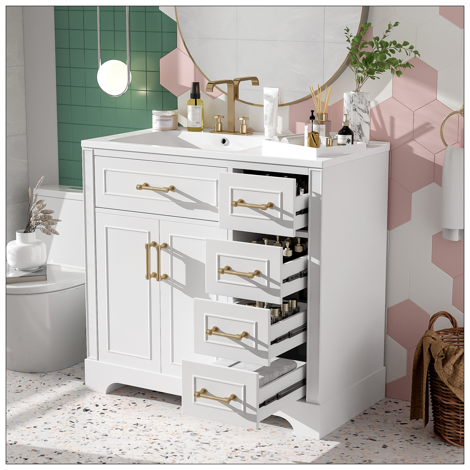 House of Hampton® Vanities For Bathroom | Wayfair