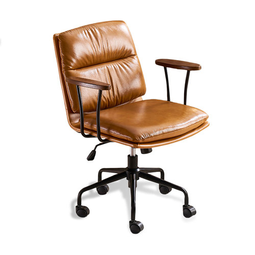 Genuine Leather Office Chairs You'll Love | Wayfair