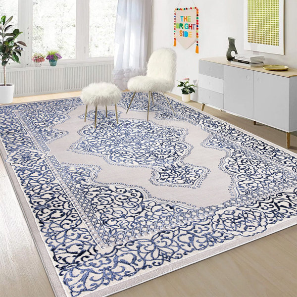 Latitude Vive Blon Floral Area Rug & Reviews | Wayfair.co.uk