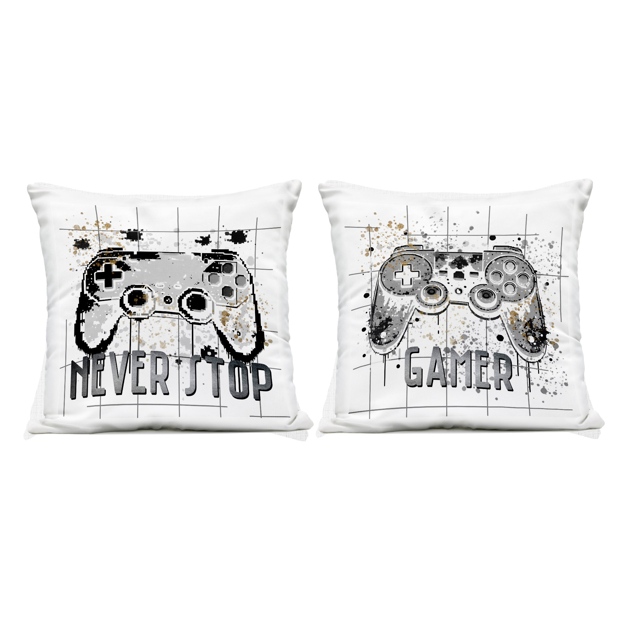 Stupell Industries Gamer Words with Modern Pixels 2 Piece Outdoor ...