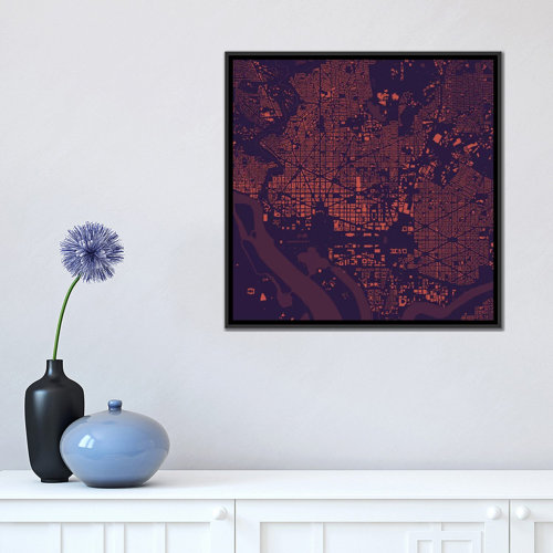 Bless international Washington D.C. Urban Map (Purple Night) by ...