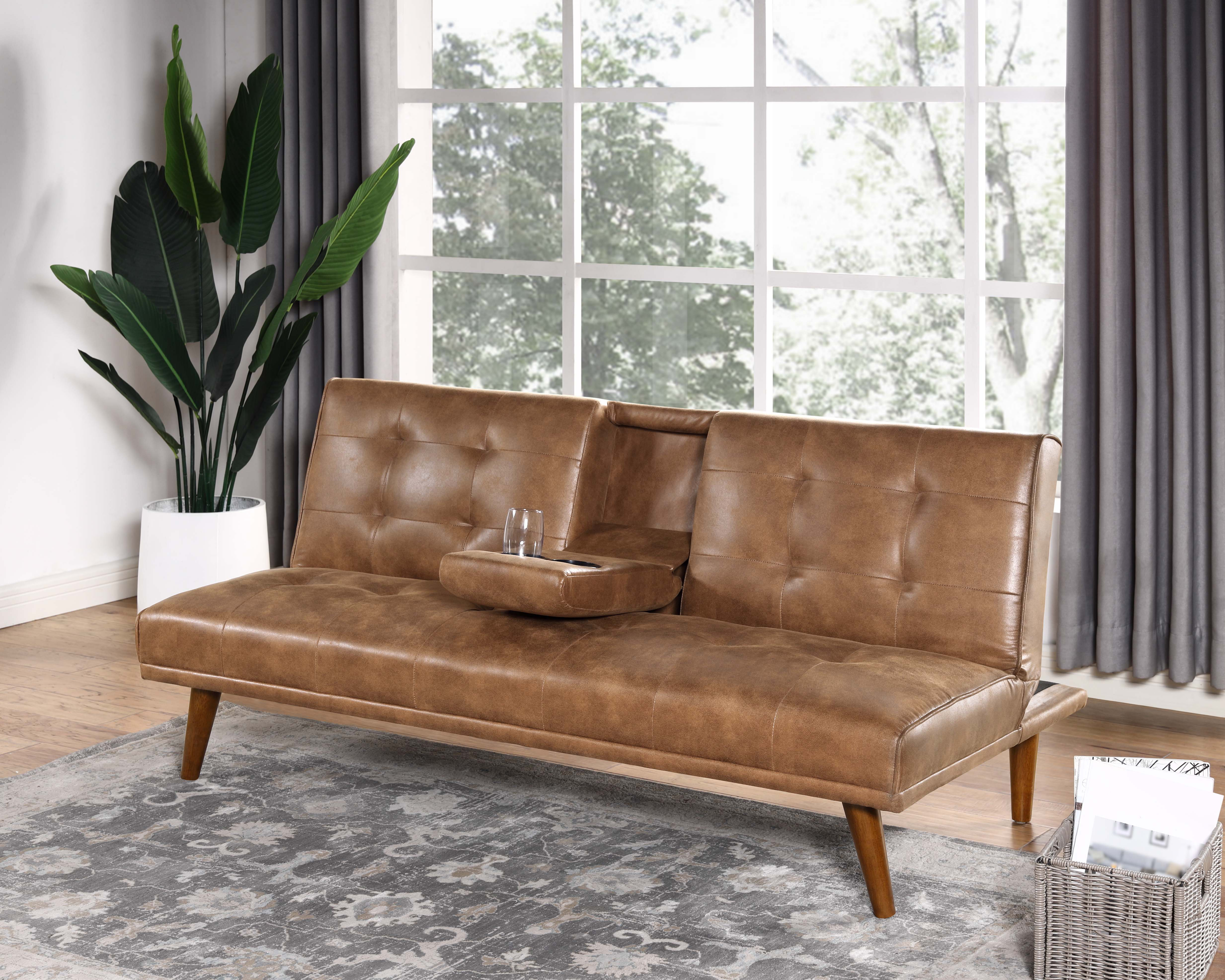 Wade Logan Arrya Twin 66" Wide Tufted Back Convertible Sofa & Reviews ...
