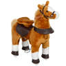 Qaba Ride on Horse, Walking Horse Toy, Kids Plush Riding Pony w/ Wheels ...