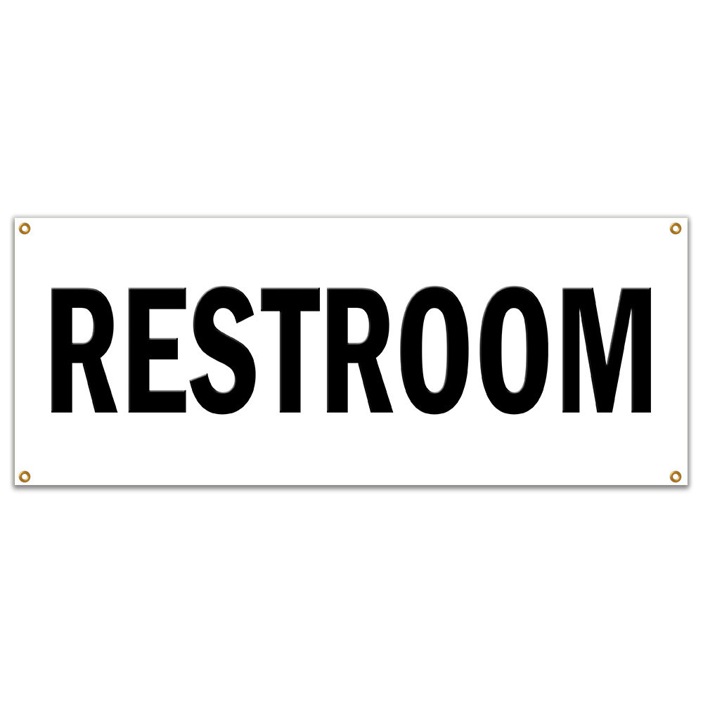 SignMission RESTROOM BANNER SIGN John Stall Water Closet Ladies Room ...
