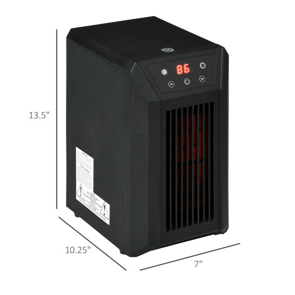 HomCom 1500 Watt Watt 5118 BTU BTU Electric Compact,Tower Space Heater ...