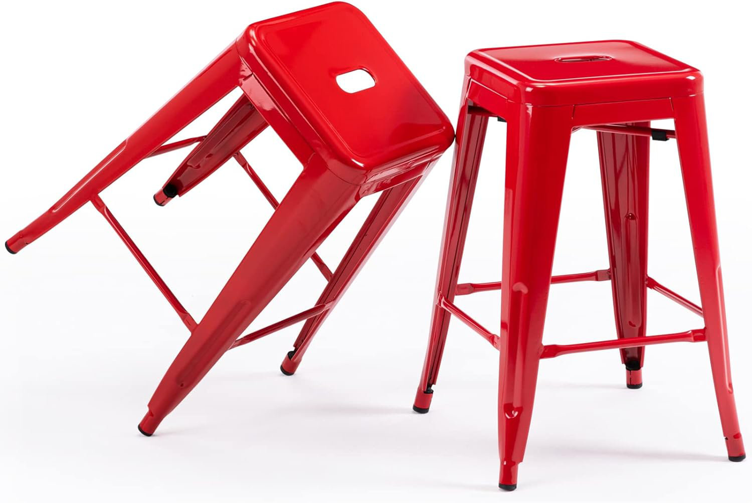 17 Stories 24" Bar Stools Backless Metal Barstools ,Set of 2 | Wayfair