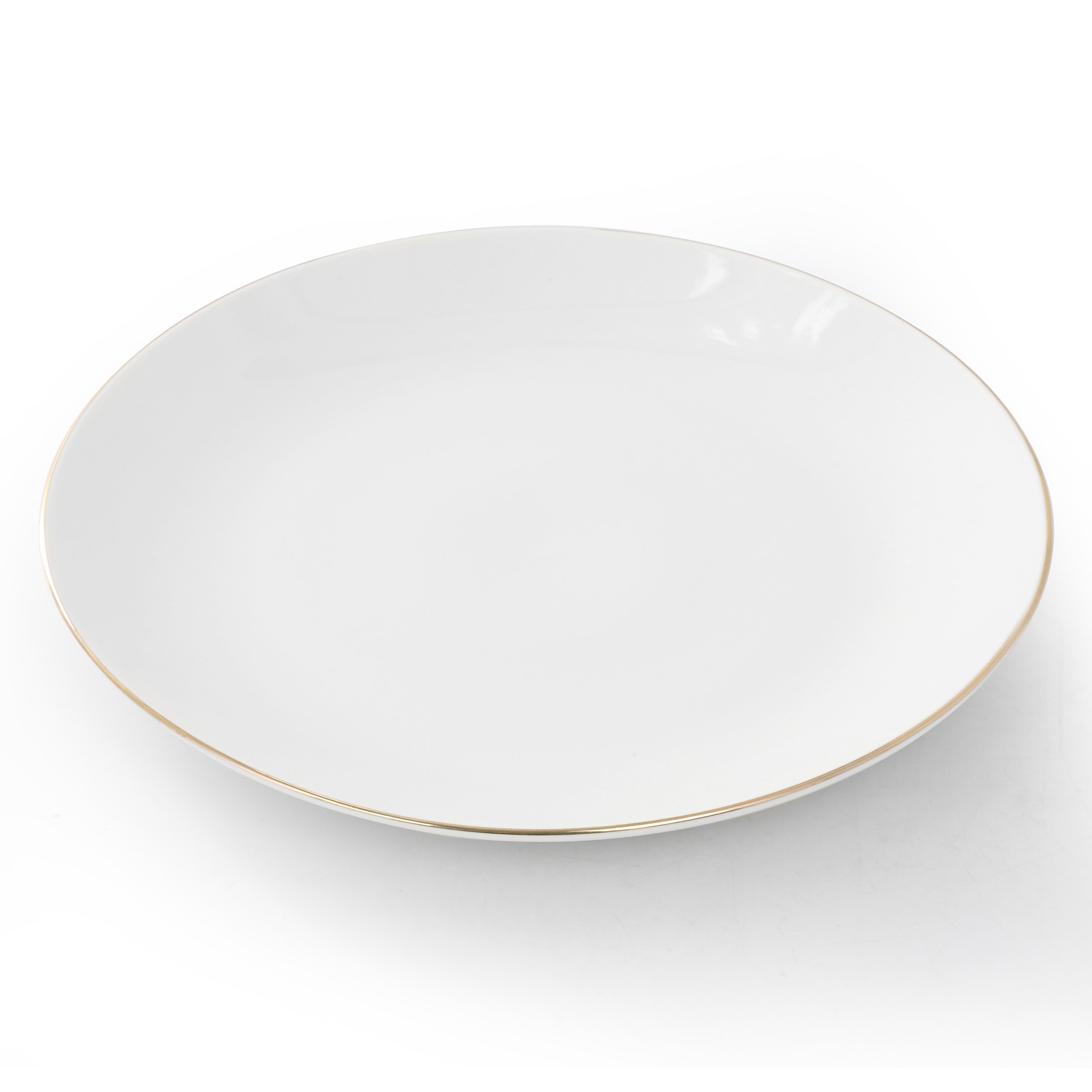 Gibson Home Gibson 8 Piece Banded Fine Ceramic Dessert Plate Set | Wayfair