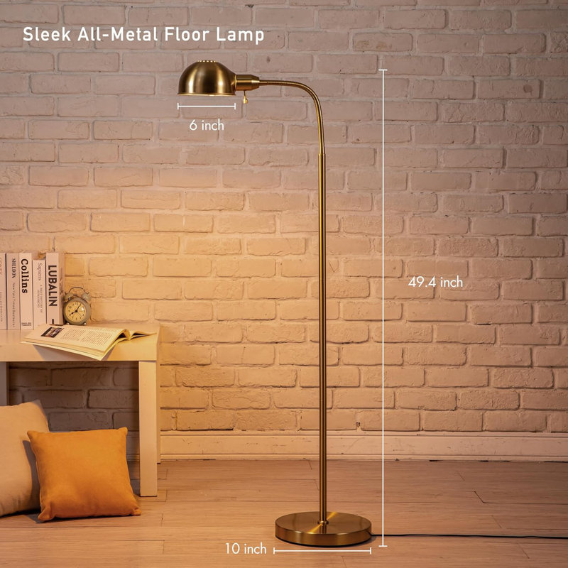 Mercer41 Adjustable Floor Lamp with Flexible Gooseneck and Rotatable ...