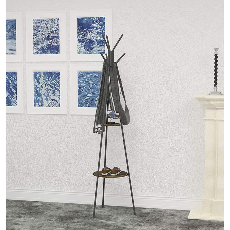 17 Stories Wilta Freestanding 9 - Hook Coat Rack | Wayfair