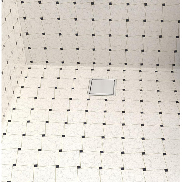 DOFLIC Shower Drain Floor Drain Reversible 2-in-1 Cover Tile Insert ...