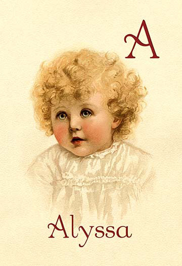Buyenlarge A for Alyssa by Ida Waugh Painting Print | Wayfair