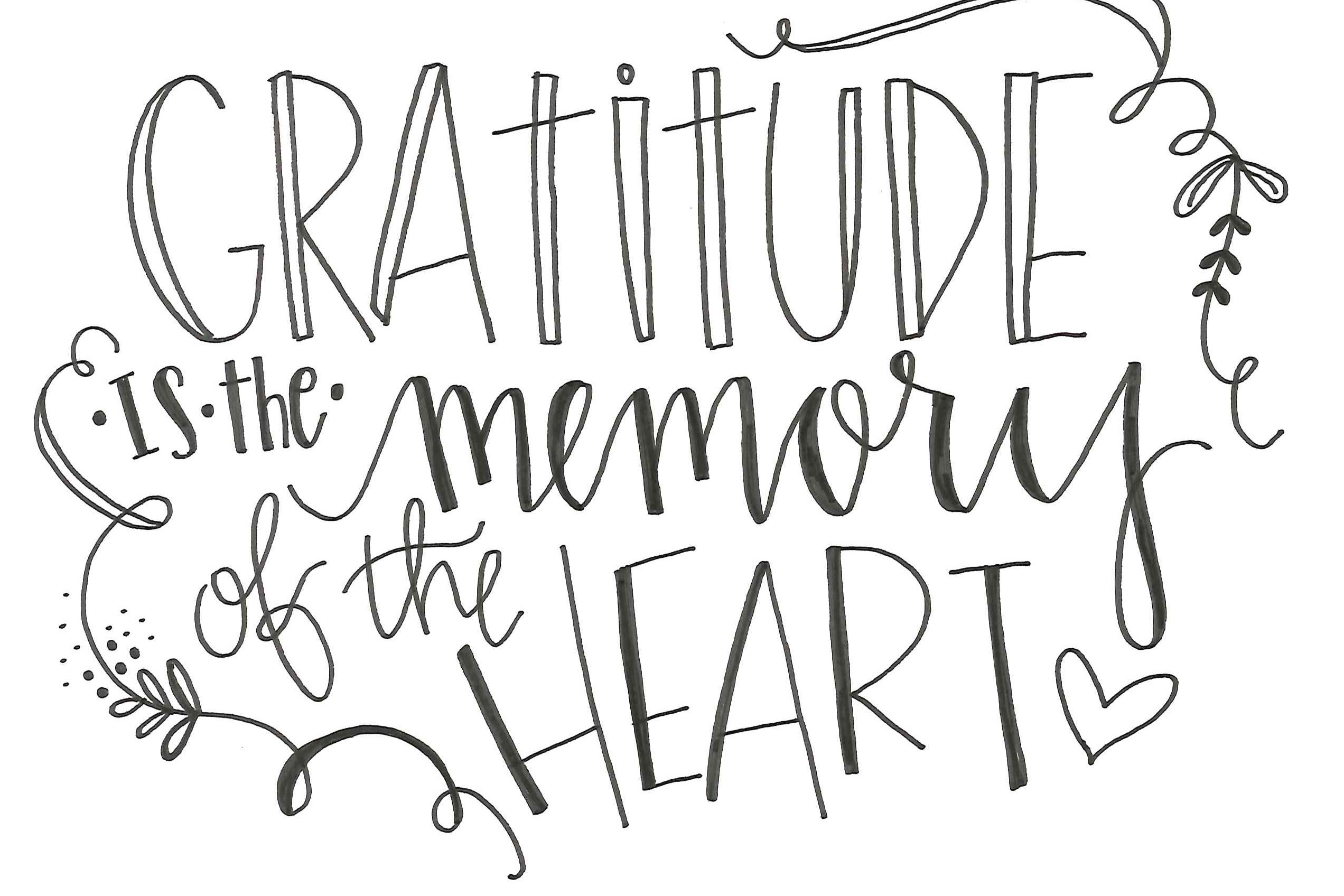 Trinx Grattitude is the Memory of Hearts 2 - Wrapped Canvas Textual Art ...