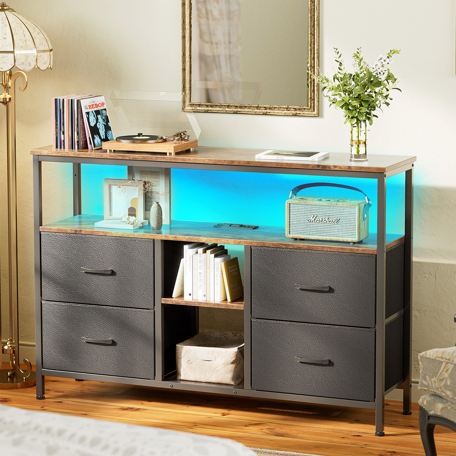 Ebern Designs Tarazon 43" Dresser TV Stand , TV Console with Power ...