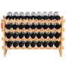 Rebrilliant 36 Bottle Stackable Modular Wine Rack Bamboo Wood Display ...