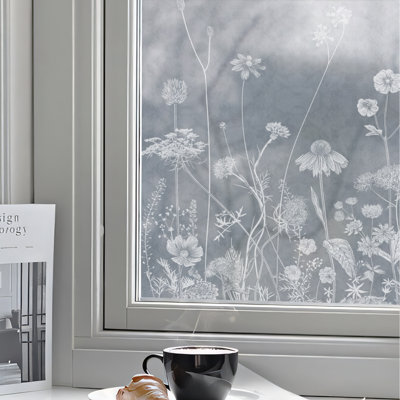 Winston Porter Thistle Imitation Etched Glass Static Cling Window Decal ...