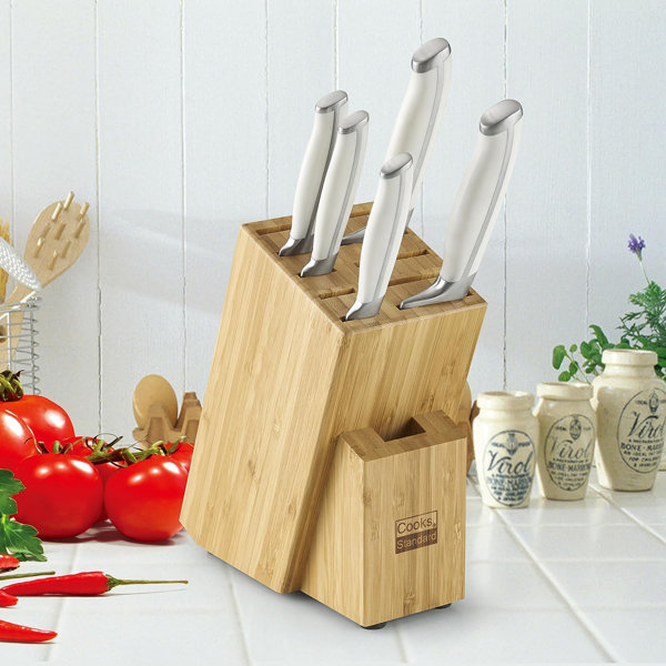 Cooks Standard High Carbon Stainless Steel Kitchen Knife Set with Block ...
