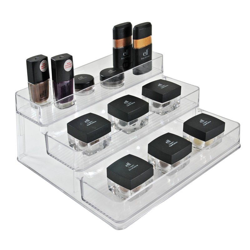 Azar Displays Three Tier Counter Step Display with Lip, 2-Pack | Wayfair