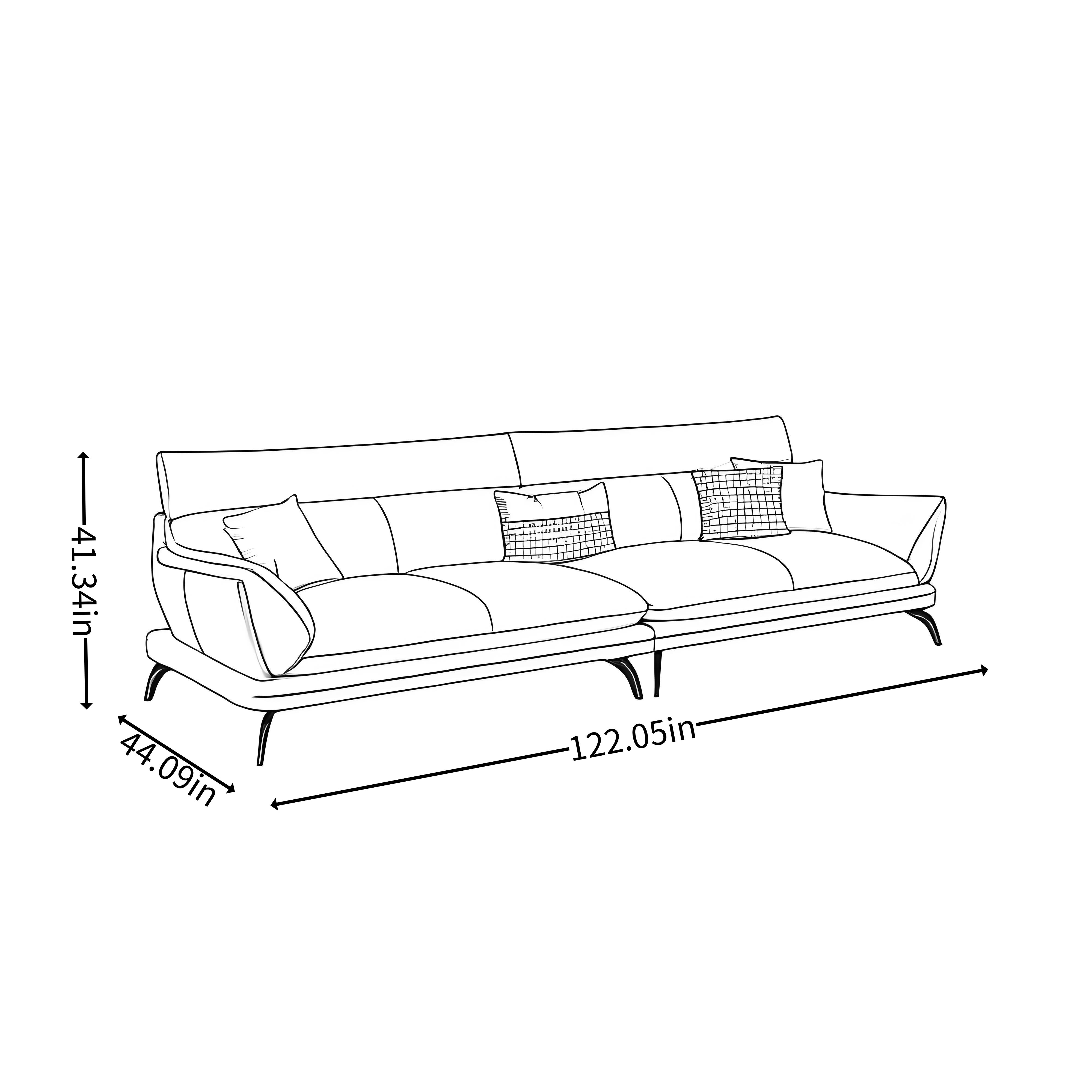 Wrought Studio™ Minimalist Straight High-Leg Sofa | Wayfair
