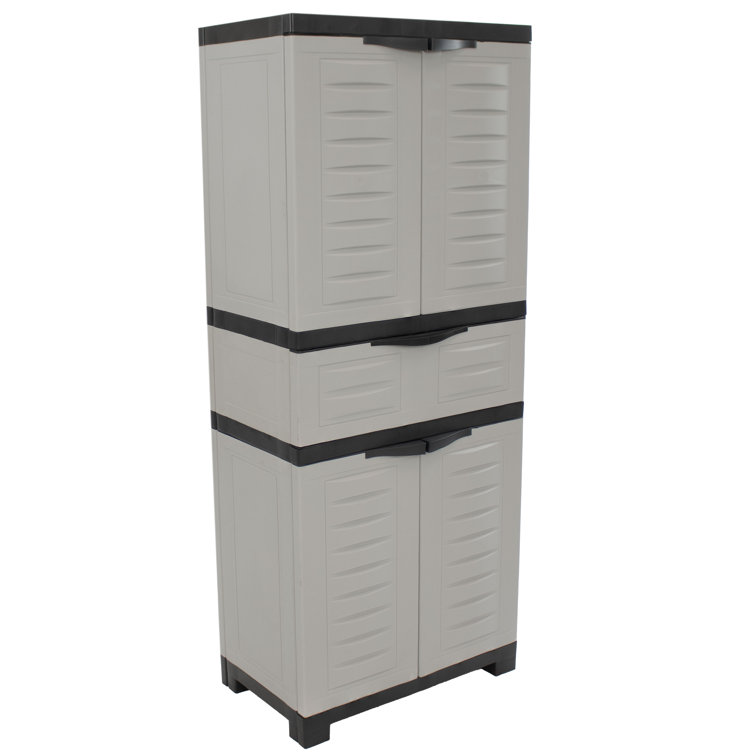 Winston Porter Storage Cabinet with 2 Adjustable Shelves and Center ...