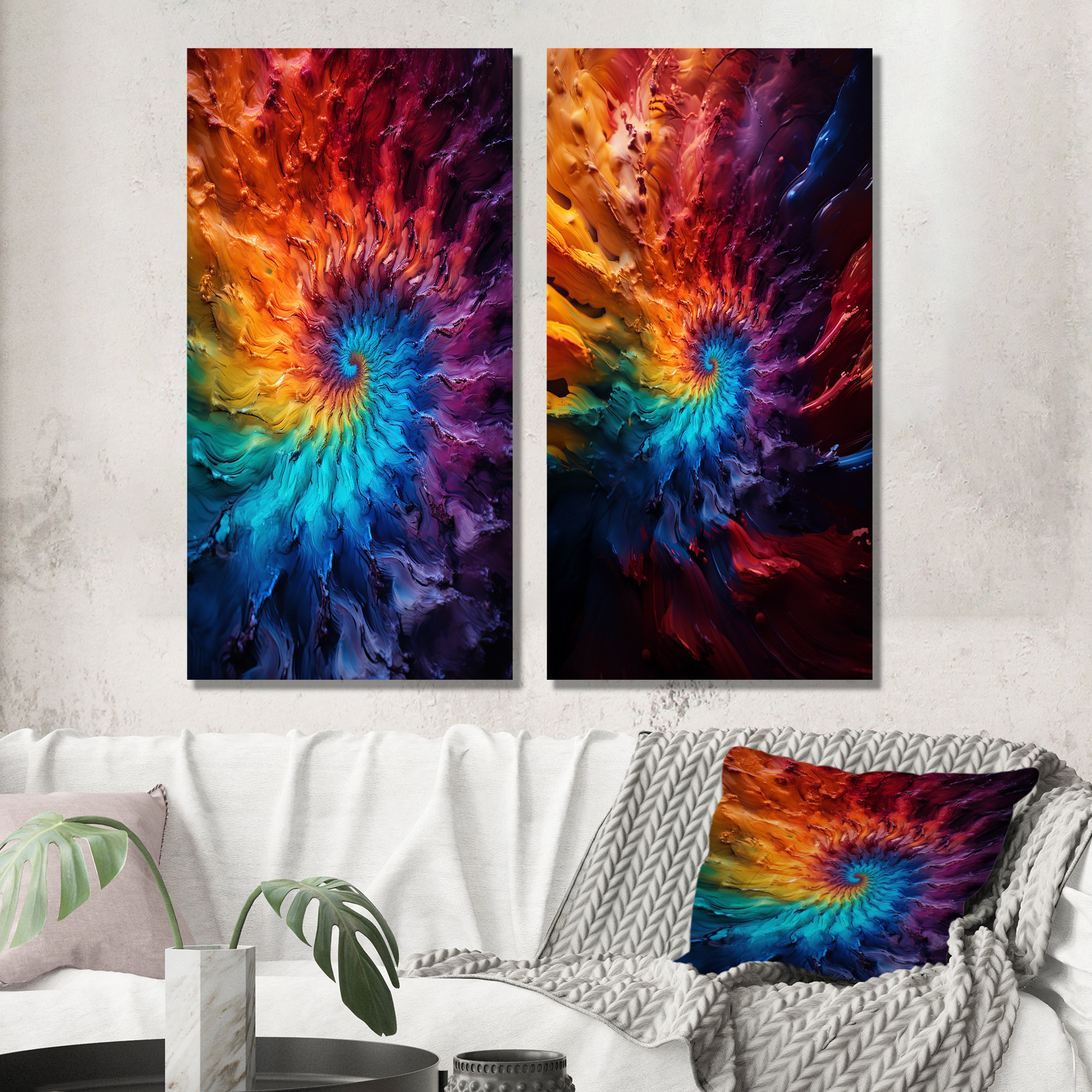 Ivy Bronx Colorful Space Fractal Vortex IV - Abstract Spirals Wall ...