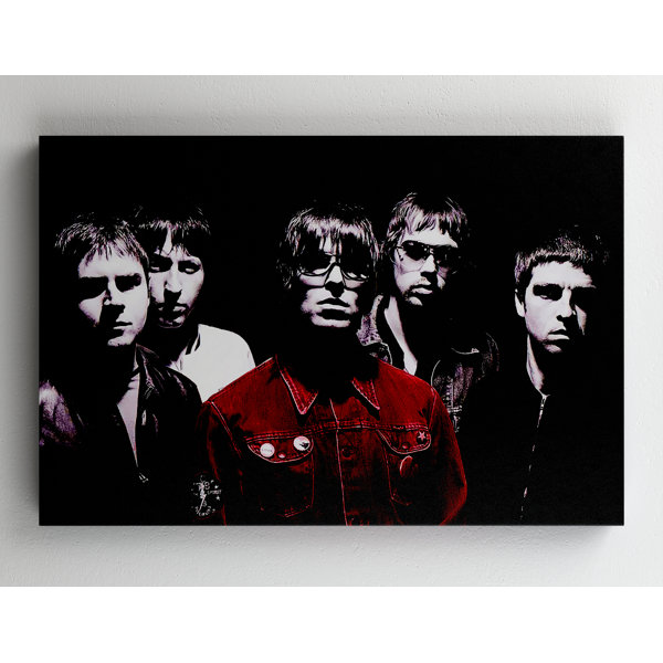 ClassicLiving Oasis Liam Red Coat B N W - No Frame Print on Canvas ...