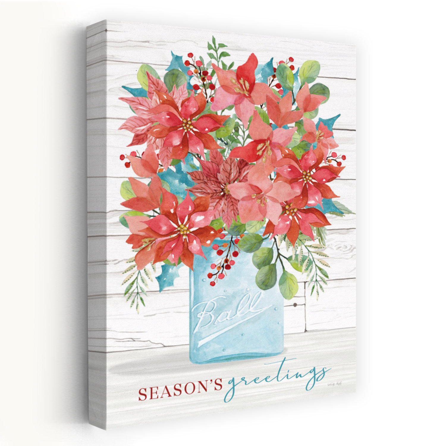 Ophelia & Co. Season's Greetings Flowers Contemporary Poinsettia Flower ...