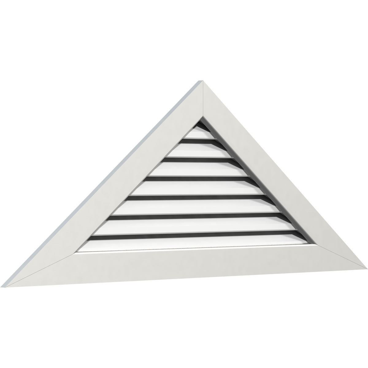 Ekena Millwork PVC Right Triangle - Right Side Gable Vent with Flat ...