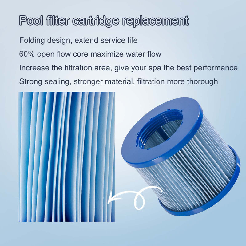 RELXTIME 12 Pack Blue Spa Filter Cartridges, Pool Hot Tub Filters ...