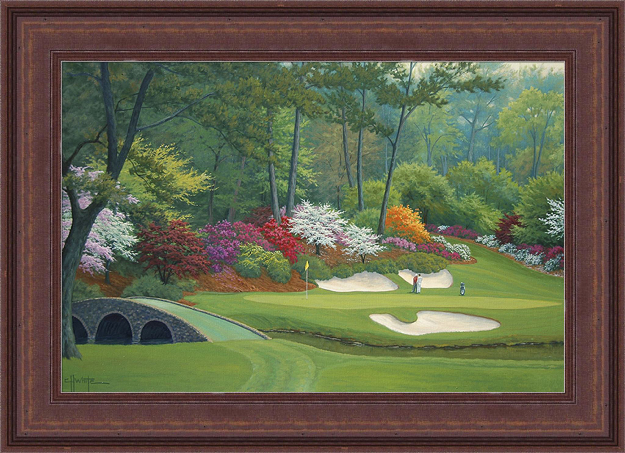 Charlton Home® '12 Hole at Augusta National' Framed Graphic Art canvas ...