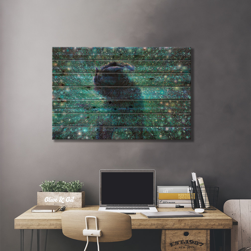 Red Barrel Studio® Spooky Action At A Distance On Wood by Iris Scott ...